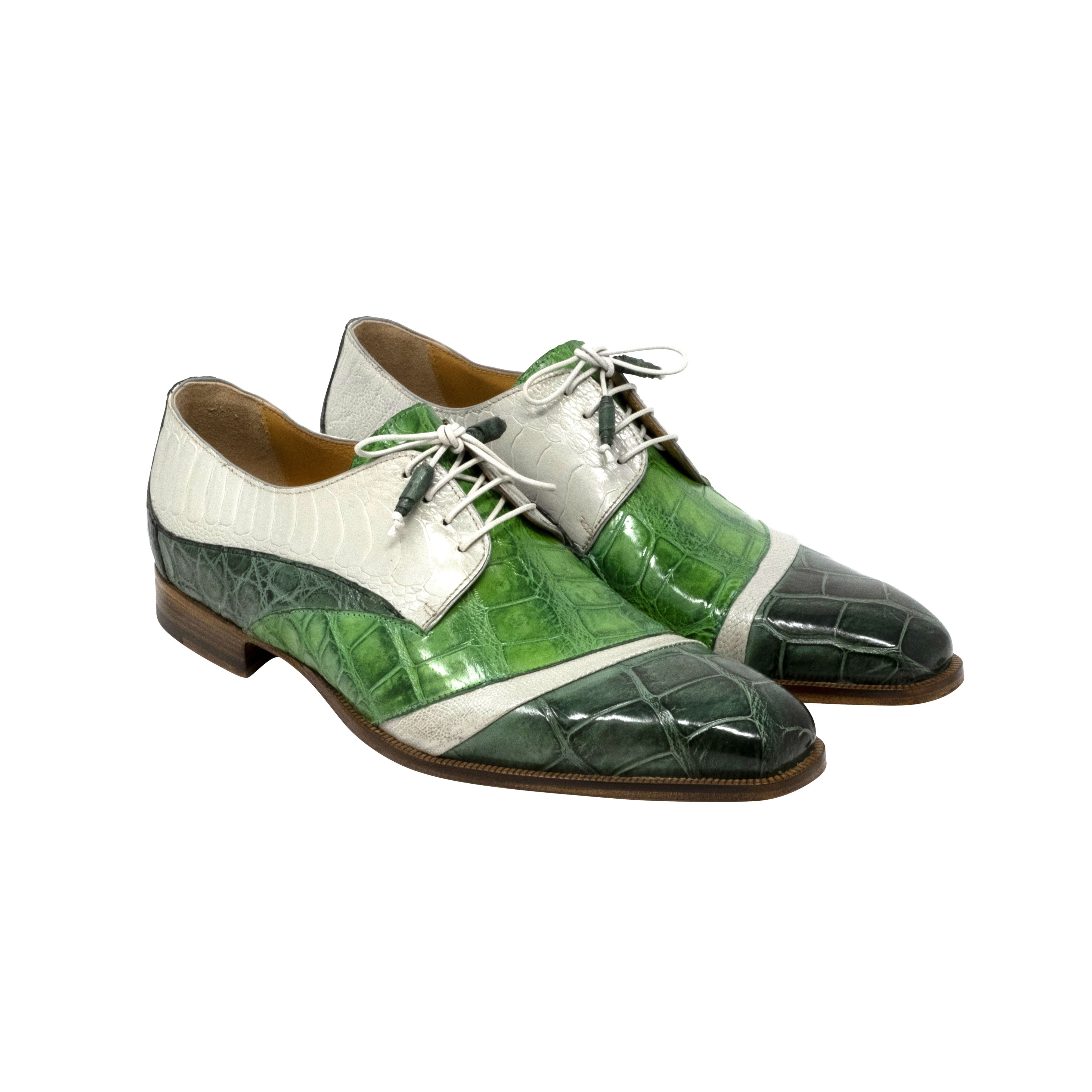 Mauri Body Alligator Hand Painted Ostrich Leg Lace Up - Tri-Tone – City ...